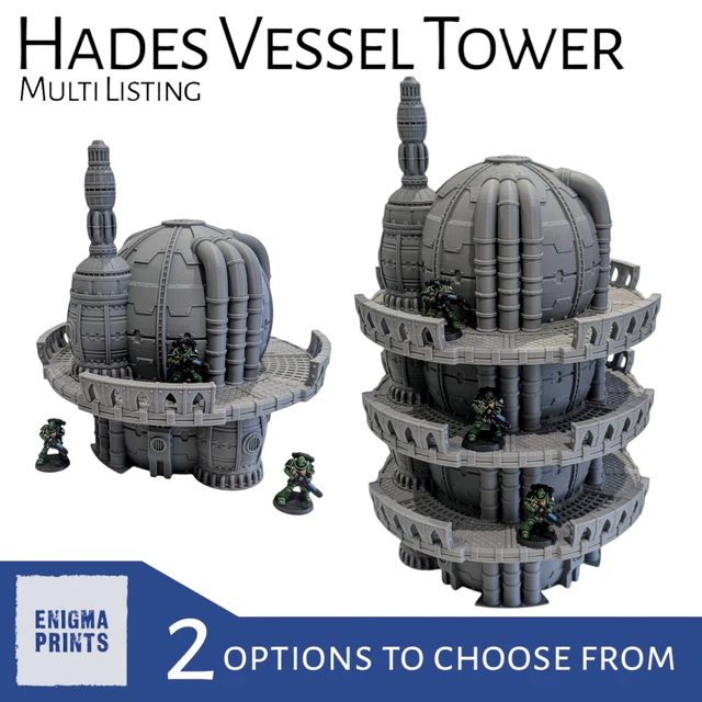HADES VESSEL TOWER - 28mm Industrial 3D Printed Terrain for Tabletop ...