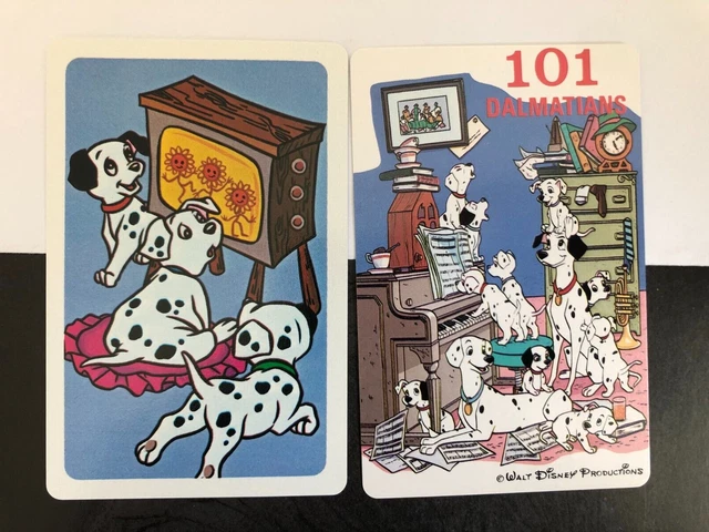 DISNEY CHILDREN CARTOON 101 Dalmatians Spotty Puppy Dogs 2x Swap ...