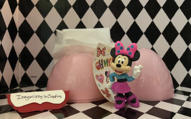 DISNEY JUNIOR MINNIE Collectible Mini Figure Pink Teal Purple Bow ...