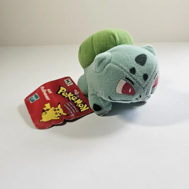 POKEMON BULBASAUR #01 Nintendo Beanie Plush Hasbro 1999 Vintage With ...