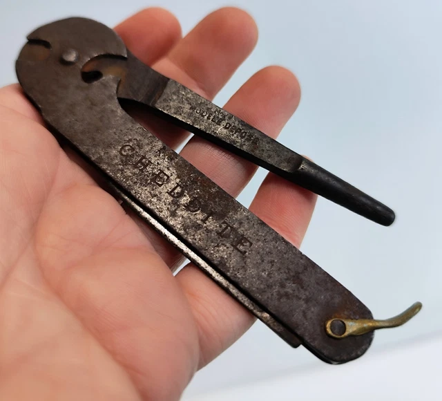 RARE VINTAGE CHEDDITE Blasting / Dynamite Cap Crimping Tool With Knife ...