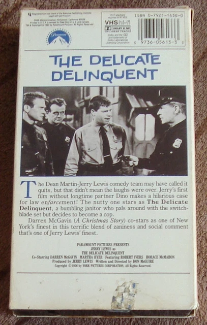 THE DELICATE DELINQUENT (vhs,1989,english,hi-fi) tested $10.00 ...