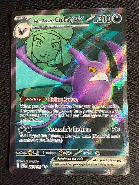 POKÉMON TCG DESTINED Rivals Team Rockets Crowbar Ex 217/182 £7.95 ...