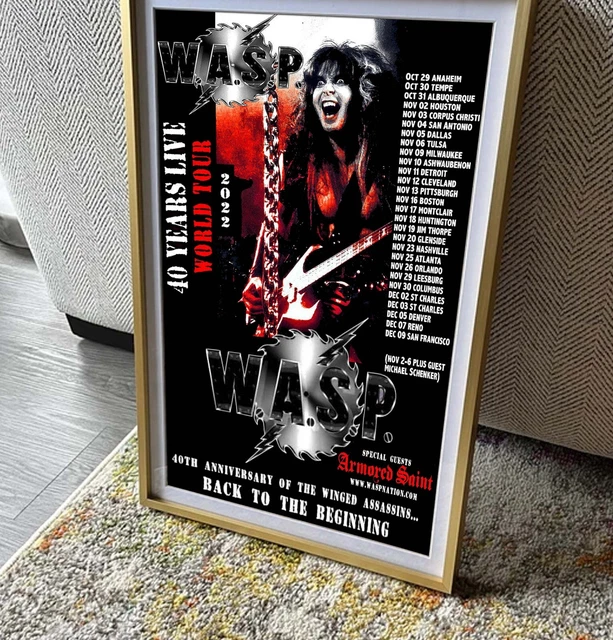 AFFICHE W.A.S.P WASP 40 Years Live World Tour 2023, décoration ...
