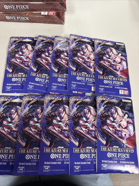 (10) ONE PIECE TCG: The Azure Sea's Seven Sleeved Booster OP-14 English ...
