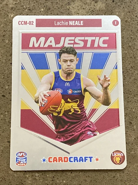 2024 AFL TEAMCOACH Majestic Card - Lachie Neale Brisbane Lions CCM-02 ... 2024 AFL TEAMCOACH Majestic Card - Lachie Neale Brisbane Lions CCM-02 ...