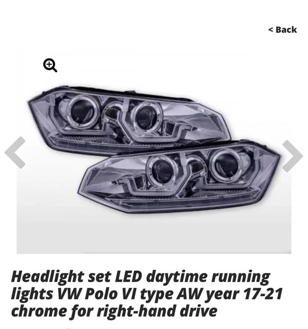 VW VOLKSWAGEN POLO AW MK6 18-21 LED headlight Set £79.99 - PicClick UK