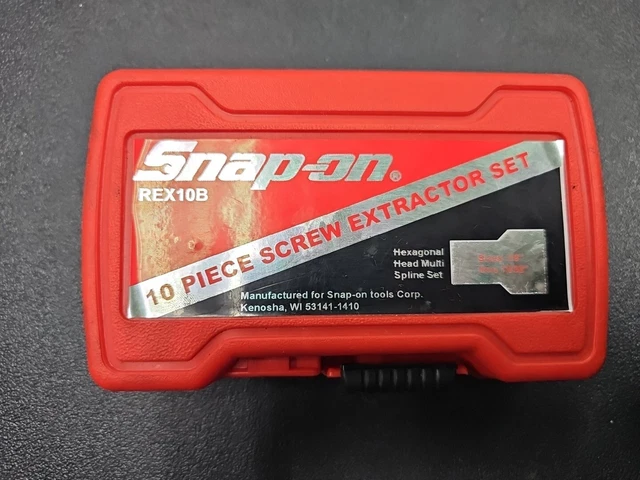 SNAP ON REX10B 10 Piece Screw Extractor Set £89.62 - PicClick UK