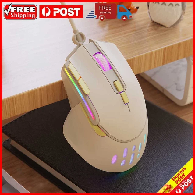 RGB MINI WIRED Mouse DPI 6-speed Adjustable 9 Keys Gaming Mouse for PC ...