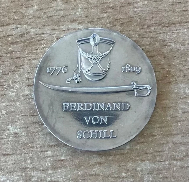 DDR 5 MARK 1976 Ferdinand Von Schill Médaille Commémorative EUR 19,20 ...