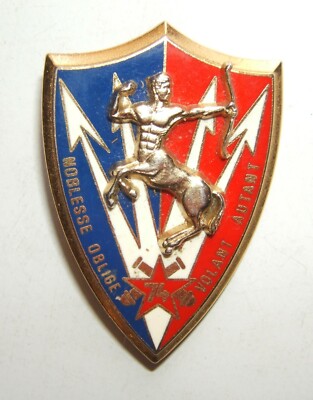 74° RA BADGE Badge with Motto Regiment Artillery ORIGINAL DELSART G ...