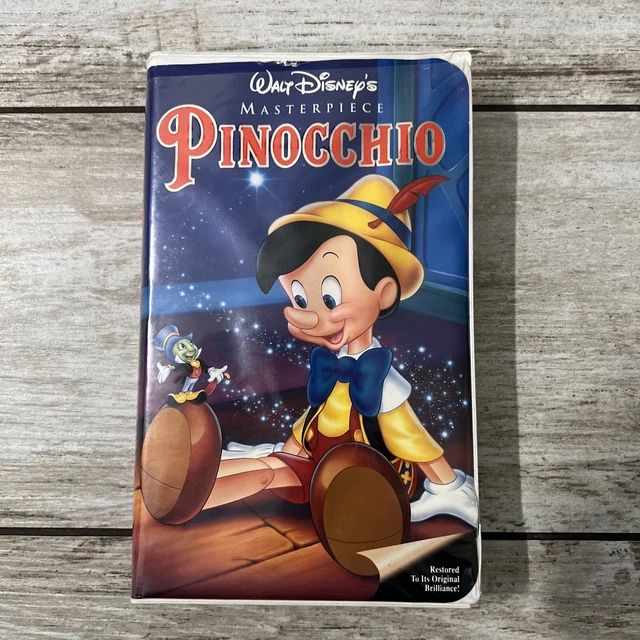 PINOCCHIO VHS RARA Walt Disney's Masterpiece Collection 1993 Conchiglia ...