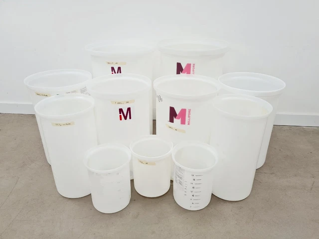 ASSORTED MILLIPORE, MOBIUS & Thermo Scientific Polythene Drums ...