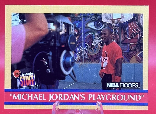 1990 NBA HOOPS Michael Jordan Inside Stuff Playground #382 HOF Chicago ...