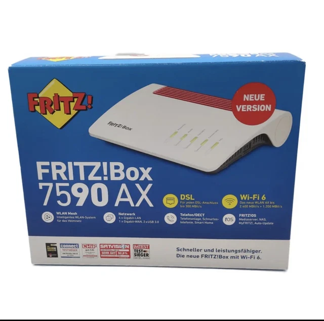 AVM FRITZ!BOX 7590 AX V2 Neue Version|WLAN Router Fritz Box NEU EUR 199 ...