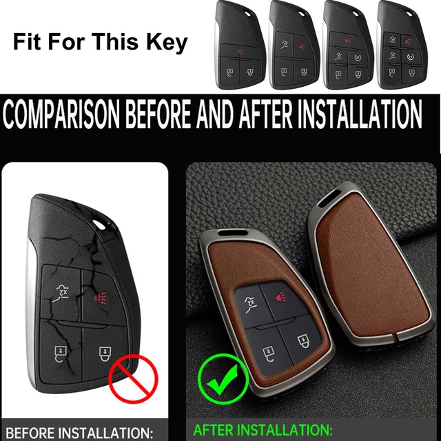 ZINC ALLOY REMOTE Key Fob Cover Case For 202124 Chevy Suburban ...