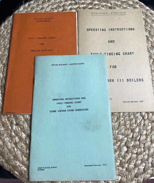 VINTAGE BRITISH RAILWAYS Locomotive Train Fault Finding Guides Books ...