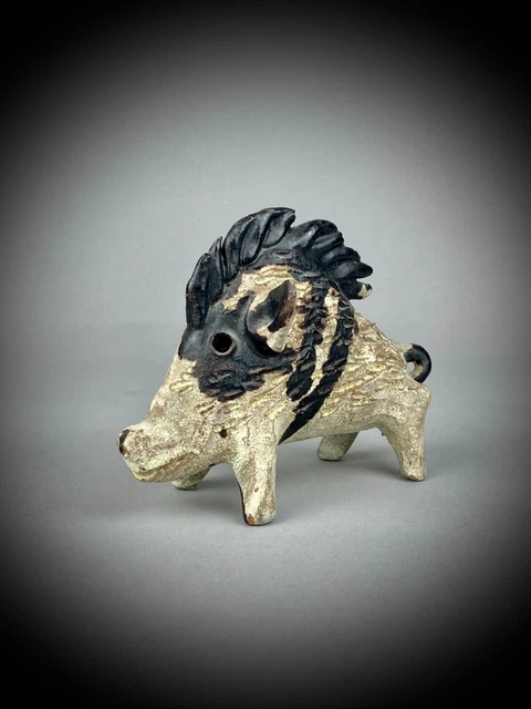 UNUSUAL MID CENTURY Modern Art Pottery Studio Pottery Wild Boar Pig ...