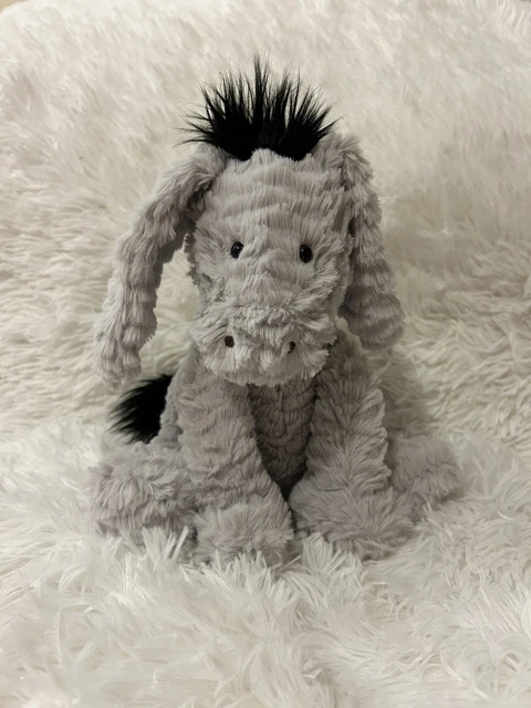 JELLYCAT FUDDLEWUDDLE DONKEY - Medium Light Grey Original Fuddlewuddle ...
