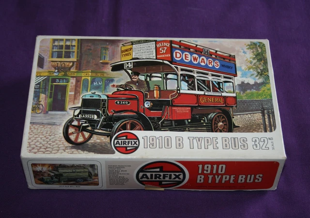 AIRFIX 1910 B Type Bus or 1914 Old Bill Bus 1/32 scale model kit 05443 ...