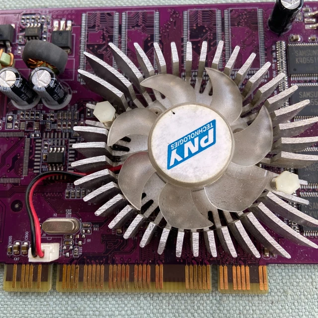 PNY GEFORCE DUAL Video Graphics PCI Card FX5500 128MB VGA TV Out Port ...