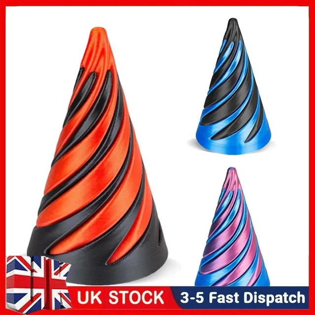 PASS THROUGH PYRAMID Fidget Toy 3D Printed Spiral Cone Toy for Kids and ...