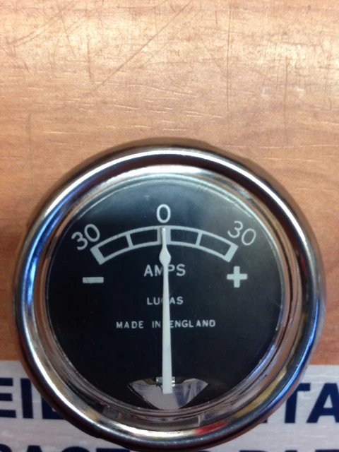 MASSEY FERGUSON AMMETER Lucas Gauge TEF FE35 35x 65 135 165 Tractor NOS ...