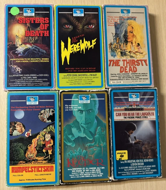 INTERGLOBAL HOME VIDEO VHS Lot. Keeper, Werewolf, Thirsty Dead, Sisters ...