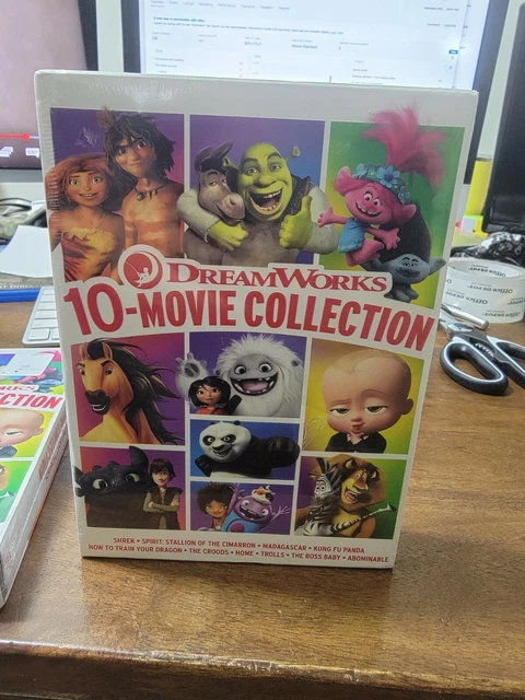 DREAMWORKS 10-MOVIE COLLECTION DVD Boxed Set - Shrek, Home, Trolls ...