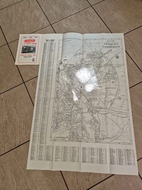 BARNETTS STREET MAP Of Frimley and Camberley Circa 1980's £3.00 ...