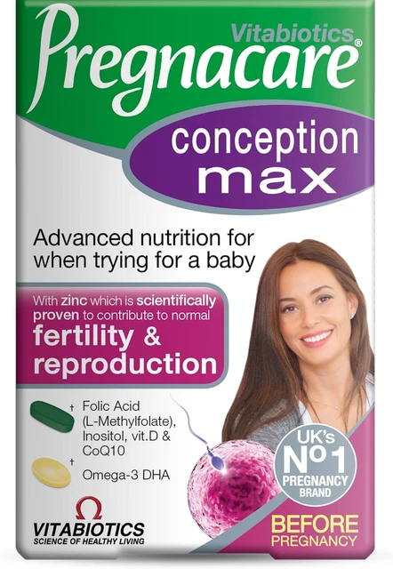 PREGNACARE CONCEPTION MAX - Pregnancy Vitamins - Uk'S No.1 Pregnancy Brand. Grea £27.21 ...