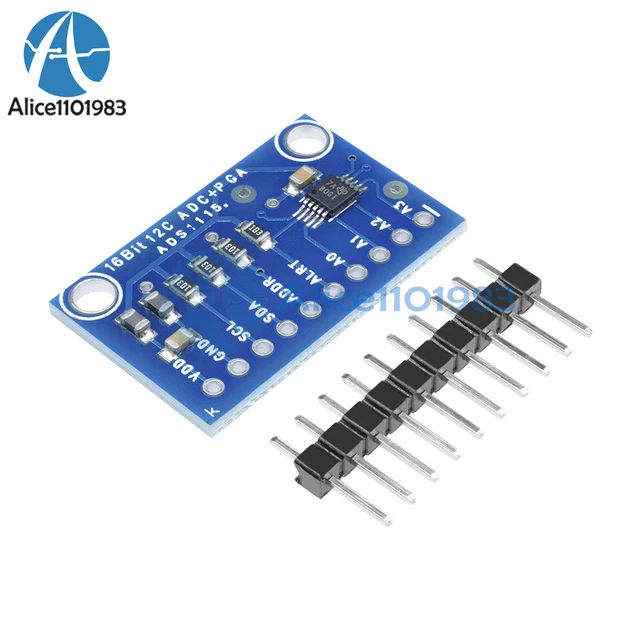 16 BIT I2C ADS1115 Module ADC 4 channel with Pro Gain Amplifier for ...