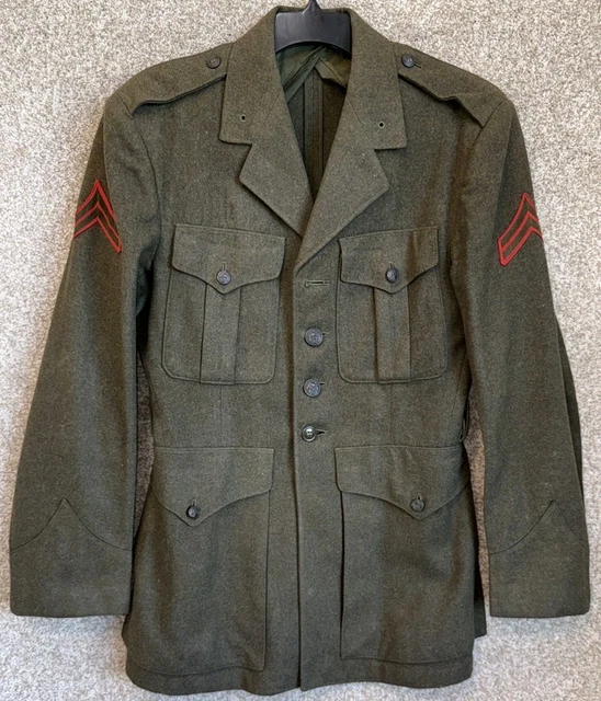 VINTAGE WW2 USMC Wool Dress Uniform Jacket 1940's World War Two Size ...