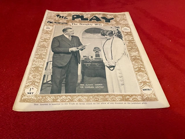 PLAY PICTORIAL MAGAZINE #193 The Naughty Wife : Gladys Cooper. Charles ...