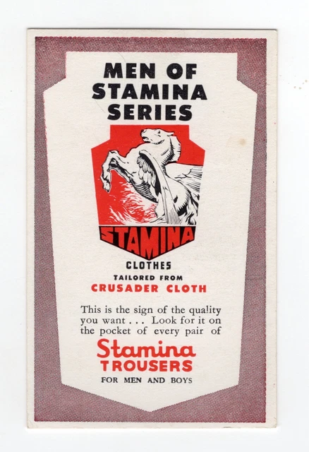 STAMINA - MEN of Stamina Series Title Card £2.42 - PicClick UK