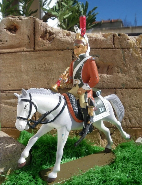 RARE COLLECTION SOLDAT de plomb:TROMPETTE du 28ème Régiment de DRAGONS... no 100 EUR 4,00 ...