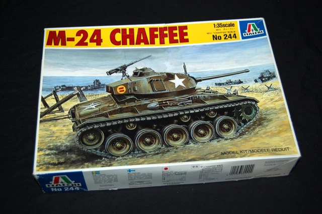 ITALERI 1/35 SCALE M24 Chaffee US Light Tank Model Kit 1986 First ...