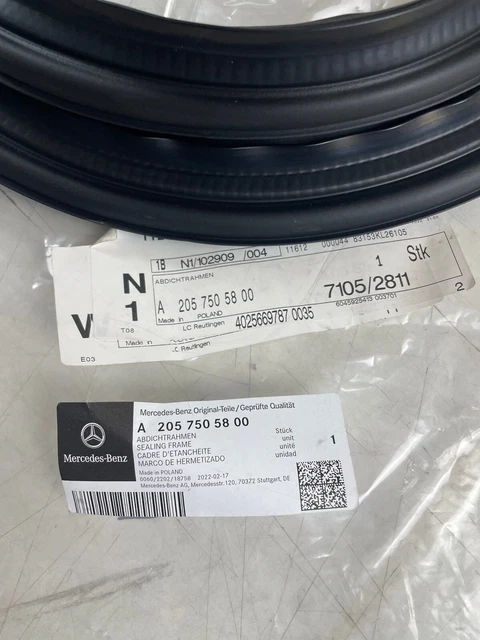 MERCEDES-BENZ C W205 tailgate sealing frame A2057505800 new original £ ...