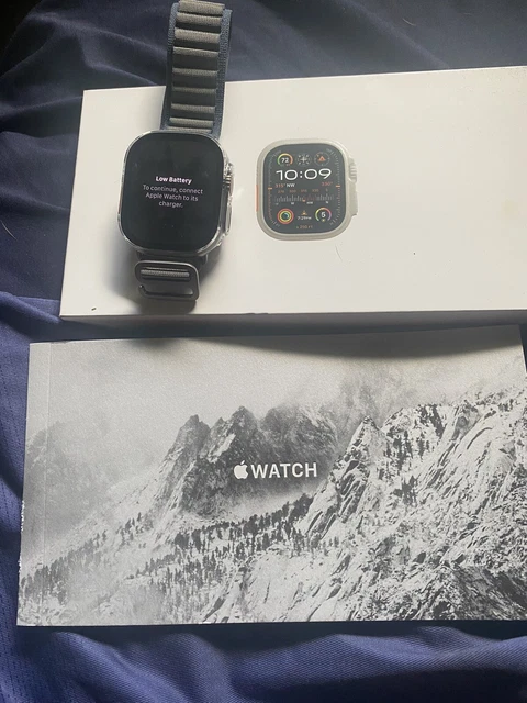 APPLE WATCH ULTRA 2 49mm Titanium Case with Alpine Loop - Blue, Medium ...