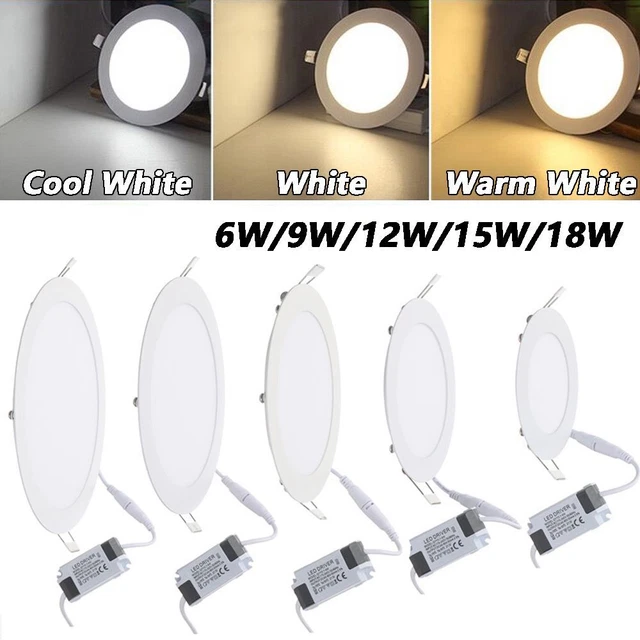 FLAT PANEL ROUND Recessed Lamp Ceiling Light LED Spotlight Panel ...