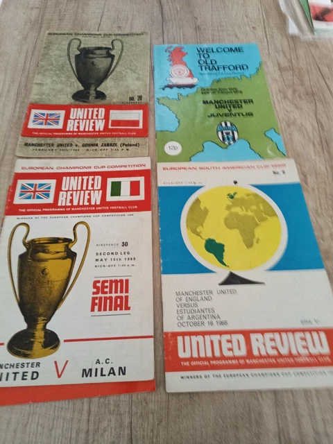 MANCHESTER UNITED Programmes From 1970,S £1.49 - PicClick UK