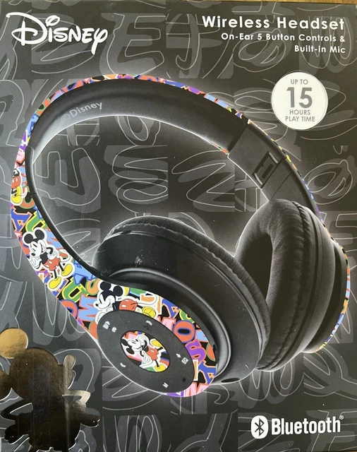 DISNEY MICKEY MOUSE Wireless Headset Head Phones Bluetooth Noise ...