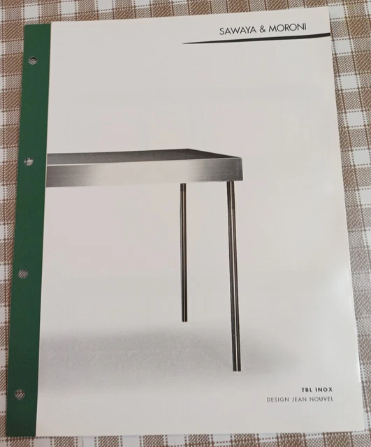 FICHES DESIGN SAWAYA & moroni table inox jean nouvel EUR 9,90 - PicClick FR