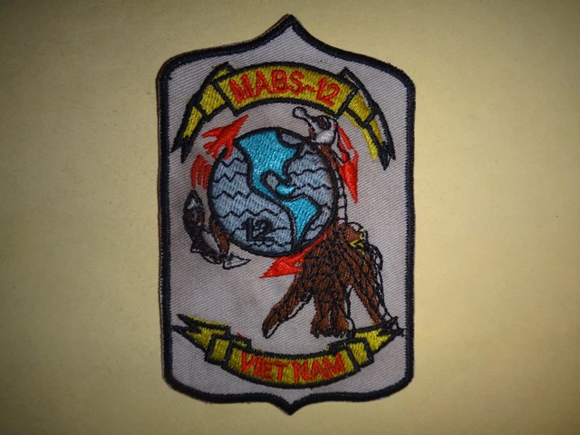 VIETNAM WAR PATCH USMC Marine Air Base Squadron MABS-12 VIETNAM £9.55 ...