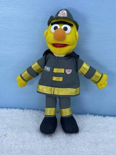 VINTAGE GUND SESAME Street Bert Firefighter Uniform Soft Toy Plush ...