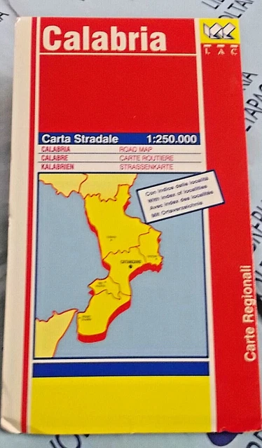 CALABRIA. CARTA STRADALE 1:250.000 - Lac Litografia Artistica ...