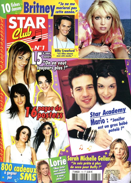MAGAZINE STAR-CLUB N°172, Britney SPEARS, BUFFY, LORIE, CHARMED, BLUE ...