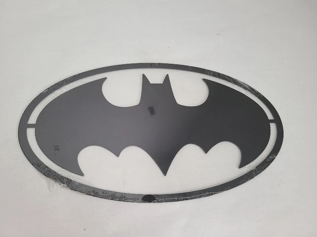DC COMICS BATMAN Black Metal Cutout Logo Sign 12" x 6.75" Wall Hanging ...