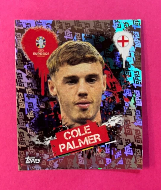 TOPPS UEFA EURO 2024 - Cole Palmer Sticker - Foil - Parallel - Eng 3 £7 ...