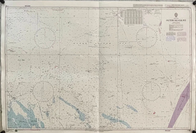 AMIRAUTÉ 1187 NORD Mer Extérieur Argent Pit Carte Chart Nautique Marine ...